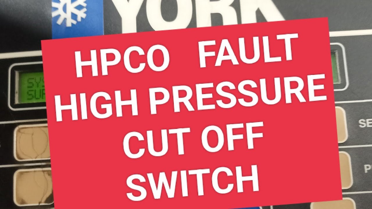 why coming fault HPCO switch/HIGH pressure cut off switch - YouTube