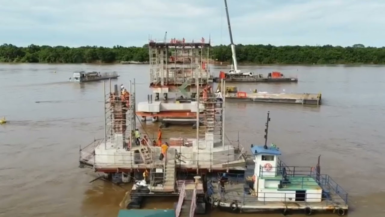 ponte em Luiz Alves rio Araguaia BR 080 Go, MT - YouTube
