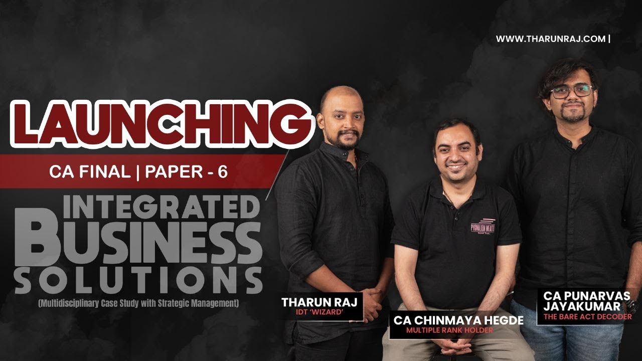 CA Final - Integrated Business Solutions - Multidisciplinary Case Study - Paper 6 - YouTube