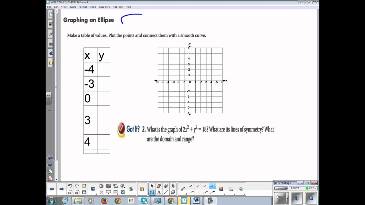 Algebra 2 Chapter 10 Section 1 Exploring Conic Sections - YouTube