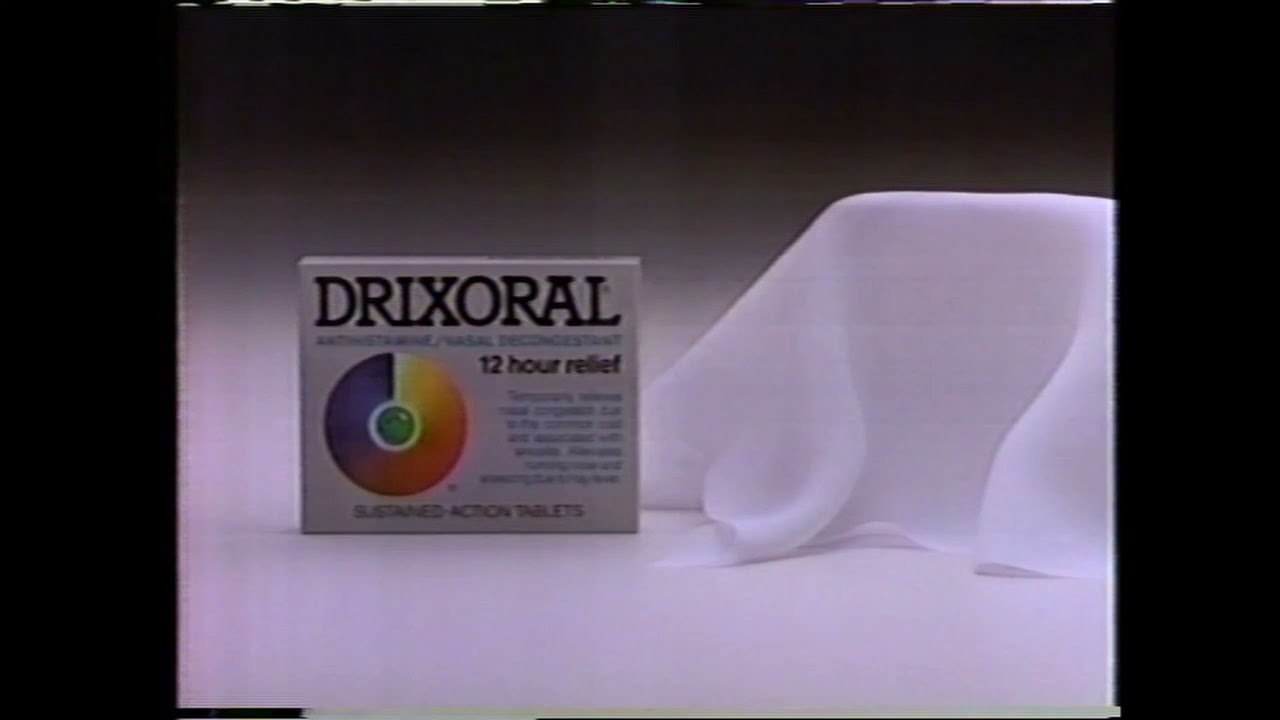 Drixoral Cold Medicine Commercial (1987) - YouTube