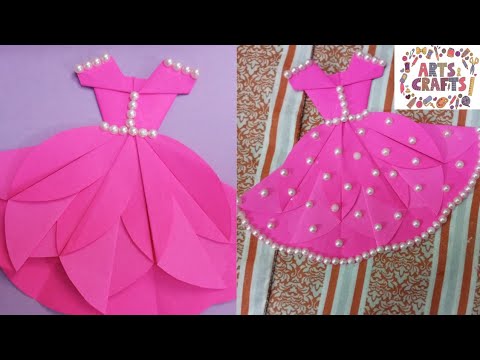 DIY Origami Paper Dress/How to Make Paper Dress/Simple Paper Craft/Easy ...