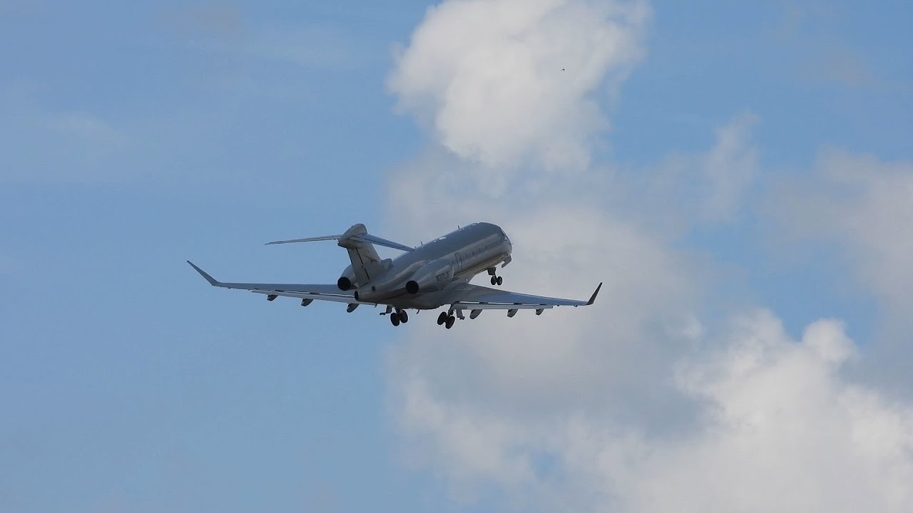 Private jets takeoff from OPF with a USCG Eurocopter MH-65 Dolphin ...