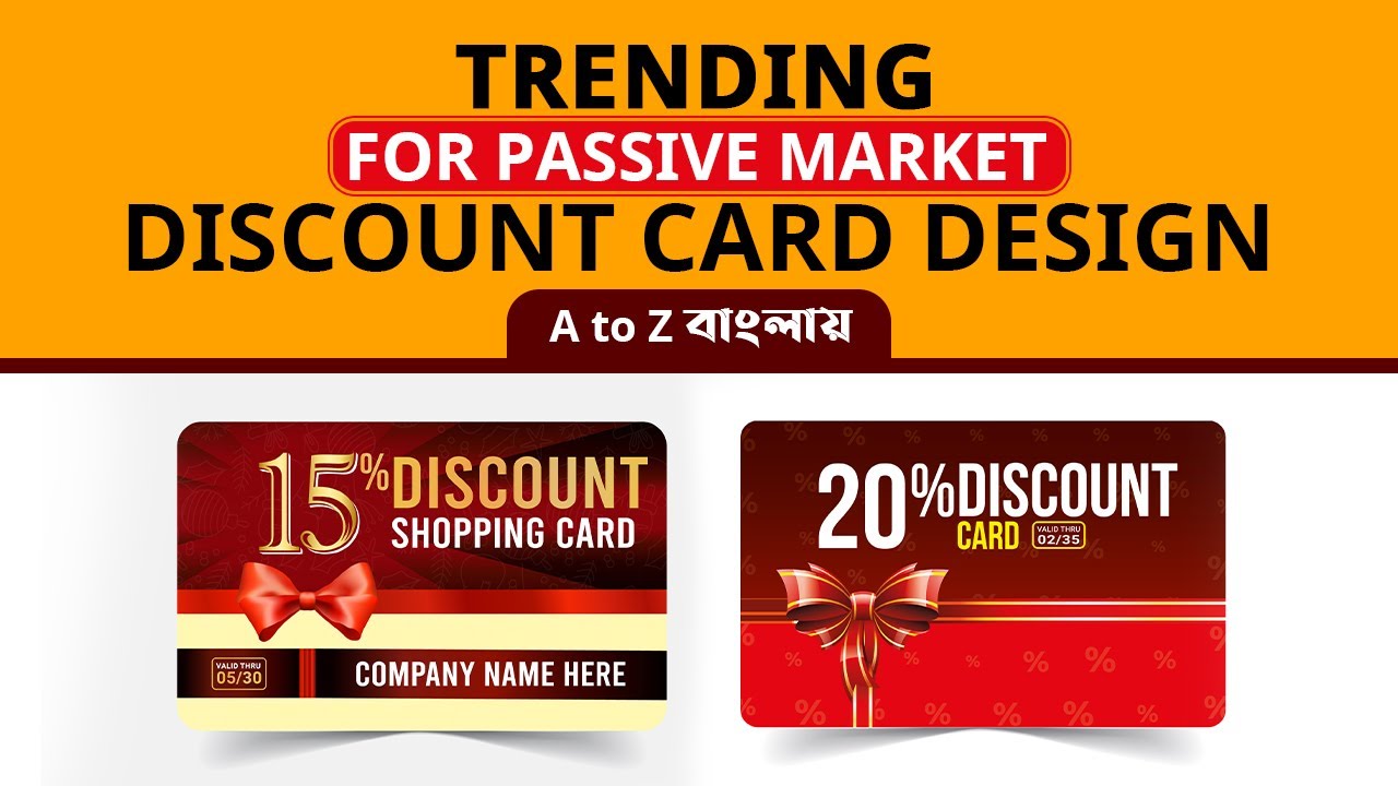 How to make discount card design | Trending Design in Passive Market # ...