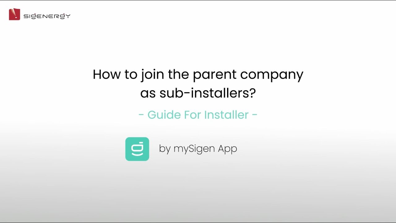 How to join the parent company as sub installers - YouTube