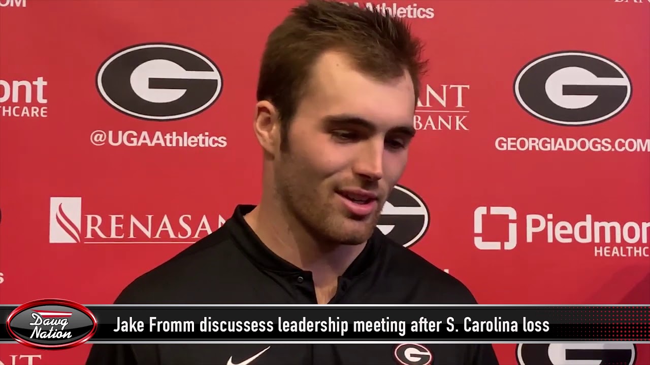 Jake Fromm discusses leadership meeting after S. Carolina loss - YouTube
