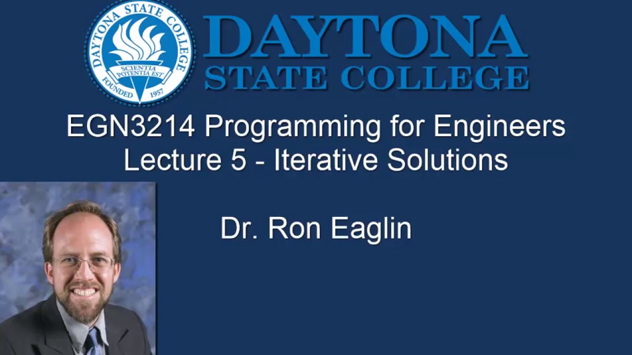 Programming for Engineers Lecture 5 - Iterative Solutions - YouTube