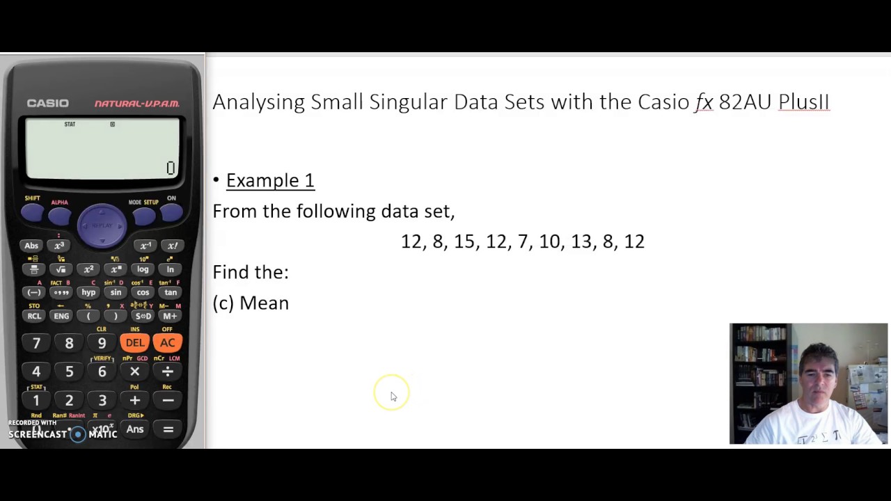 Analysing Small Data Sets with the Casio Calculator - YouTube