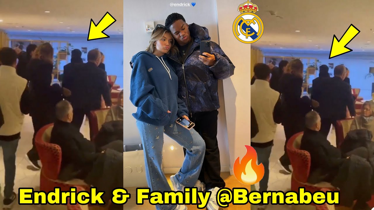 ENDRICK VISITS SANTIANGO BERNABEU WITH FAMILY & GIRLFRIEND🔥Endrick at ...