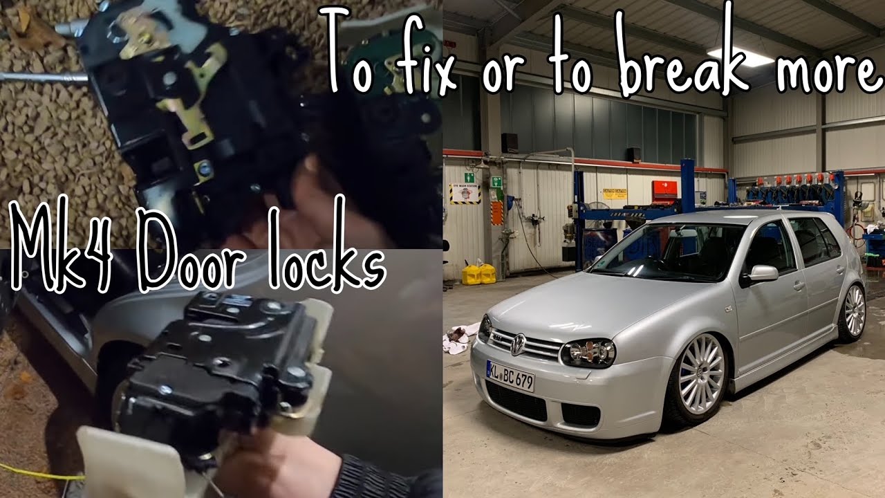 Replacing mk4 R32 Rear Door Lock (kind of) - YouTube