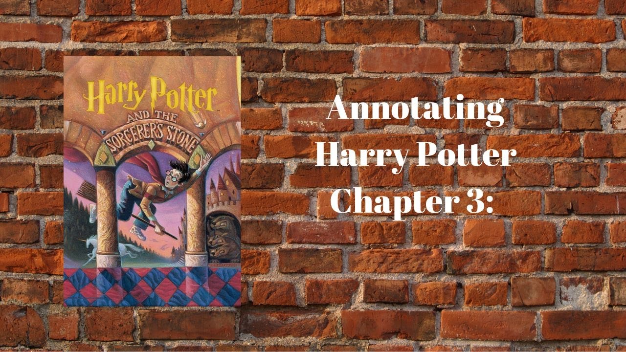 Annotation of Harry Potter and the Sorcerer’s Stone - Chapter 3 - YouTube