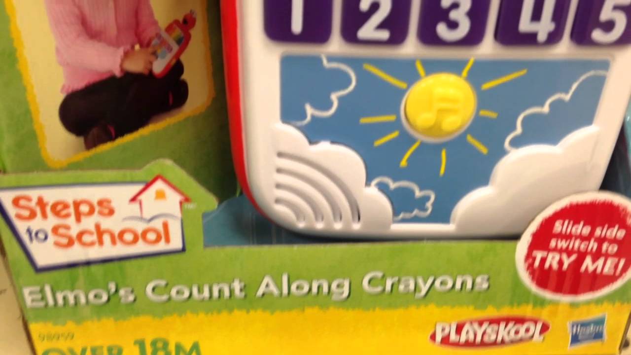 ELMO'S COUNT ALONG CRAYONS Sesame Street [Light Up & Talking Toy ...