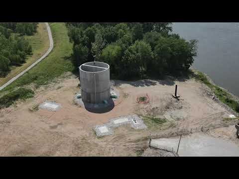 Chouteau Island Grit Tank Finished Product (Aerial View) - YouTube