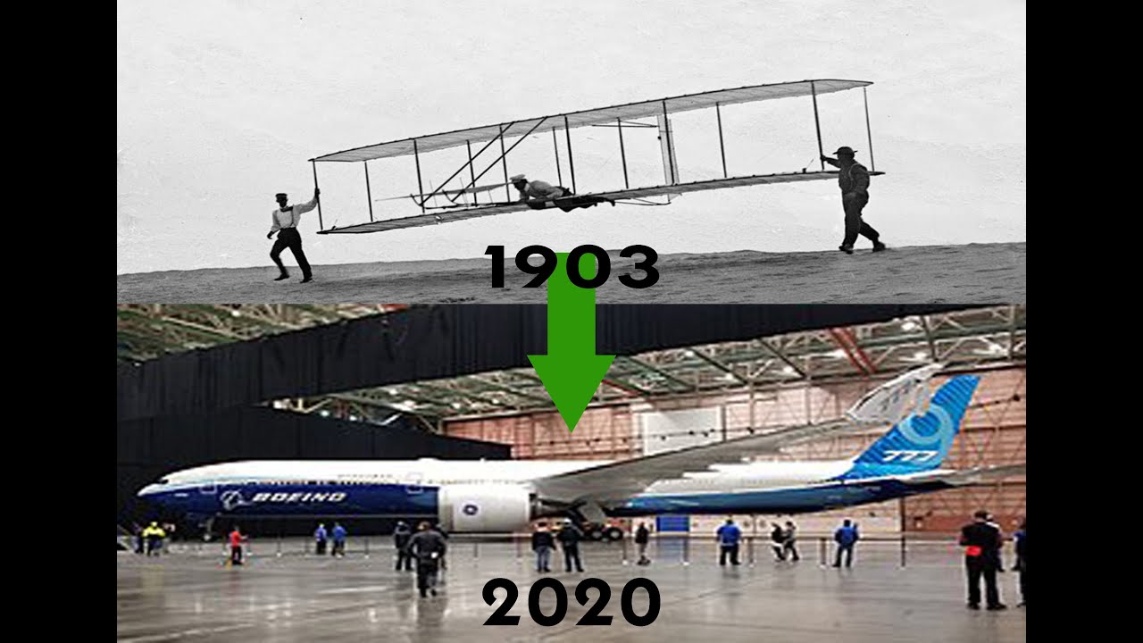 Evolution of airplanes 1903 - 2020 / World Evolution - YouTube
