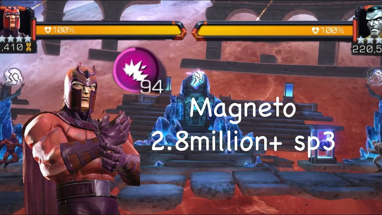 Magneto insanity. 2.8 million sp3. Near max damage - MCOC - YouTube