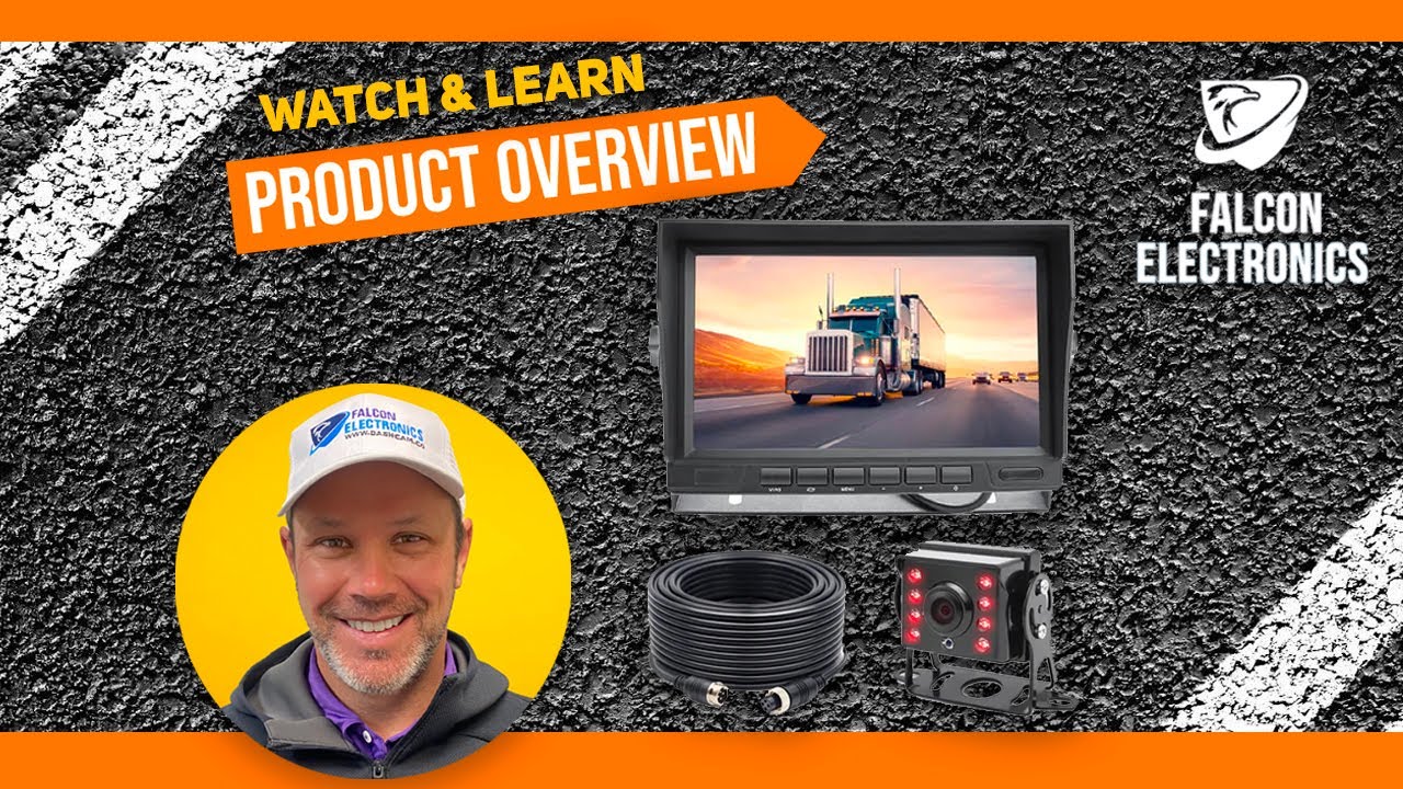 Falcon Electronics 1080P Super Night Vision Wired Backup Camera w/ 7 ...