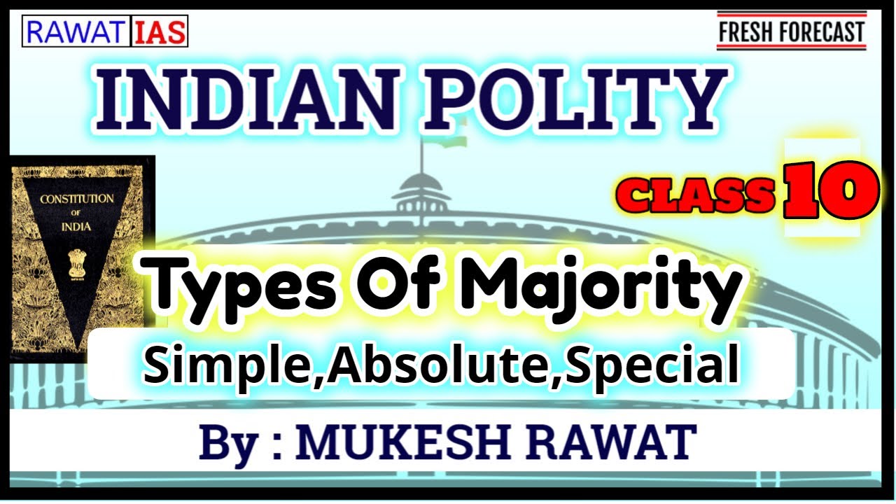 INDIAN POLITY | GS Paper-2 | Types Of Majority | Class-10 | UPSC ...