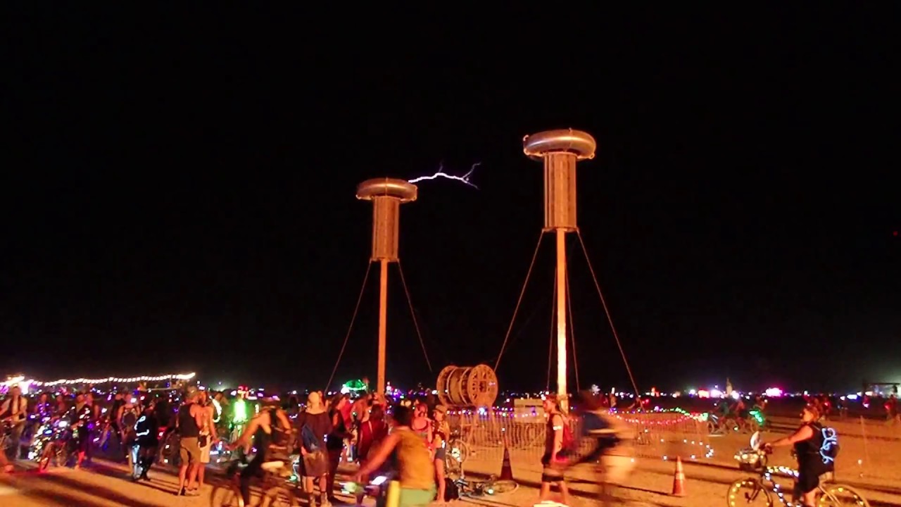 Burning Man 2017 Clip 1 - Tesla Coils - YouTube