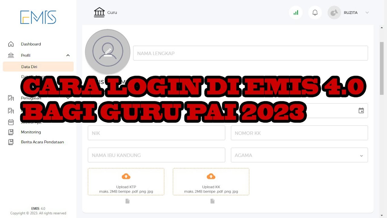 CARA LOGIN DAN MENGERJAKAN EMIS 4.0 UNTUK GURU PAI - YouTube