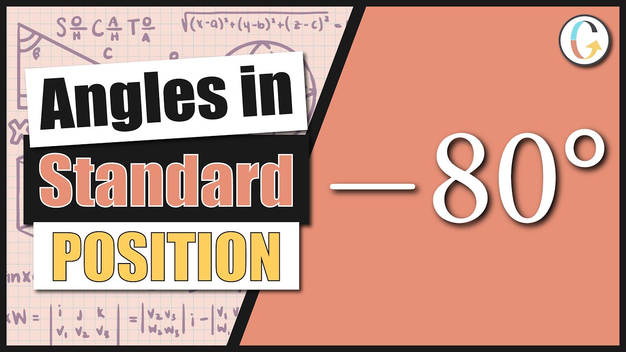 How to draw a negative degree measure in standard position - YouTube
