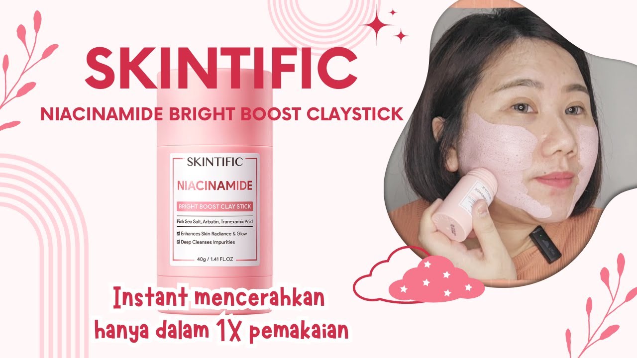 NEW ! SKINTIFIC NIACINAMIDE BRIGHT BOOST CLAYSTICK - 2 IN 1 INSTANT ...