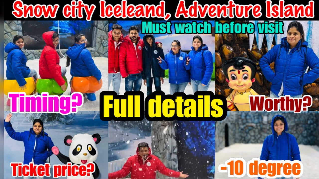 Snow city Adventure island in Delhi 🥶Rohini | Snow Park Snow masti ...