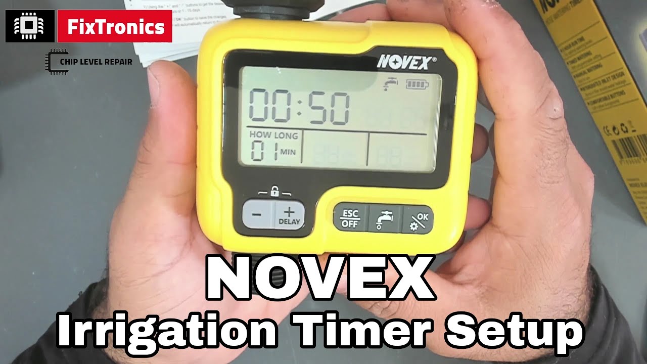 Novex Irrigation Water Timer Setup - YouTube