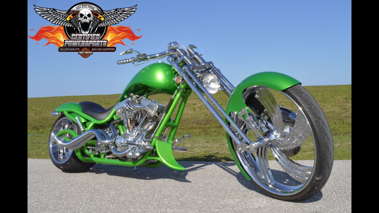 SOLD *** 2005 BOURGET BIKE WORKS FAT DADDY SPRINGER SOFTAIL CHOPPER 26 INCH FRONT W/ 330 REAR ...