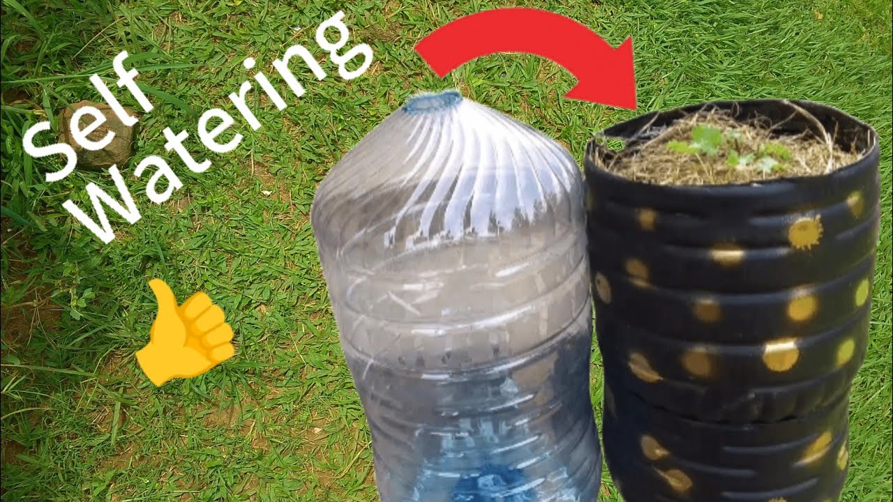 HOW TO MAKE A SELF WATERING CONTAINER GARDEN - YouTube