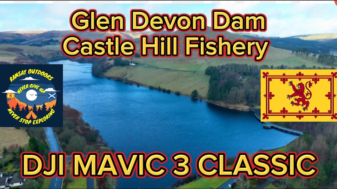 DJI Mavic 3 Classic Drone shot of Glen Devon / Castlehill fishery - YouTube