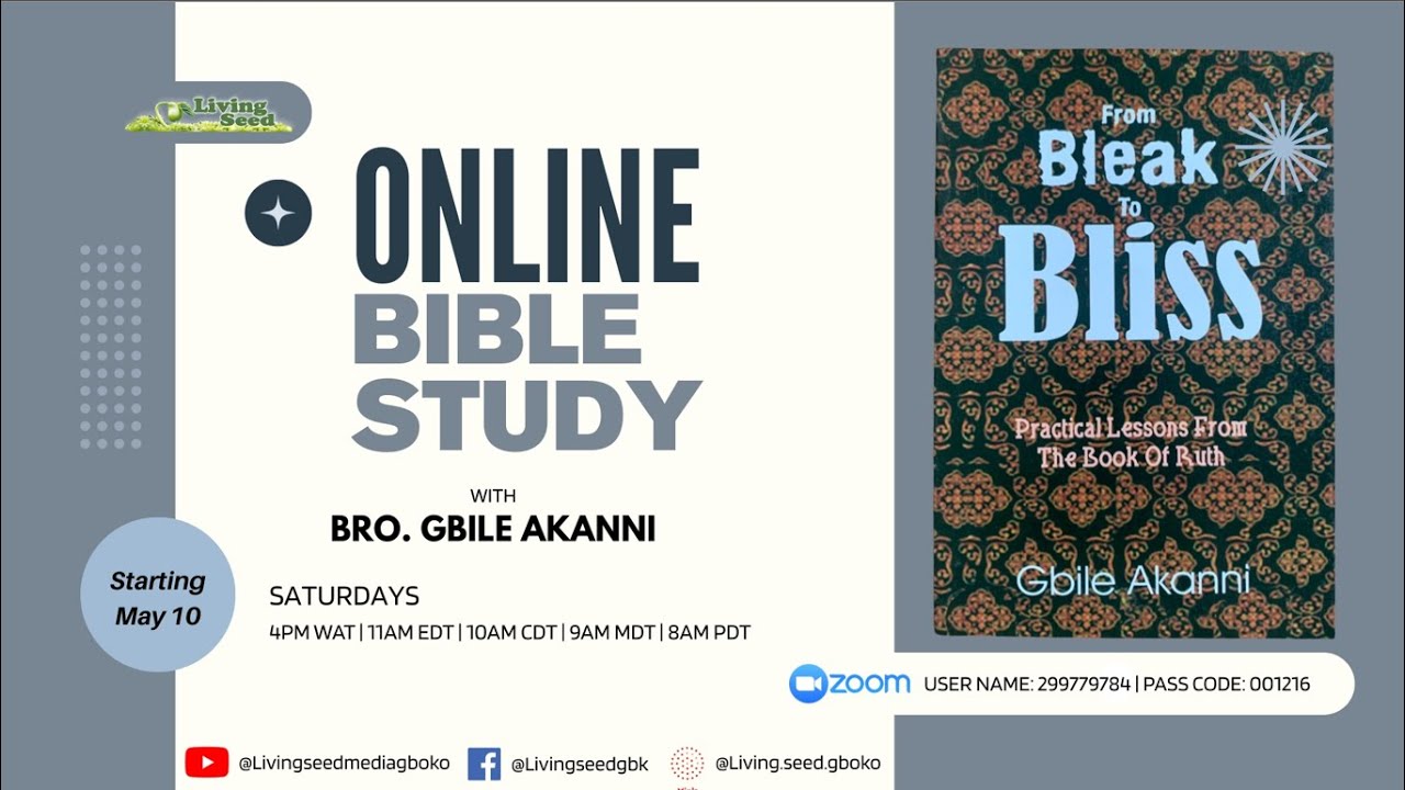 Bible Study 10 - Bro Gbile Akanni - From Bleak To Bliss - Ruth 2 Pt4 - Panel Discussion - YouTube
