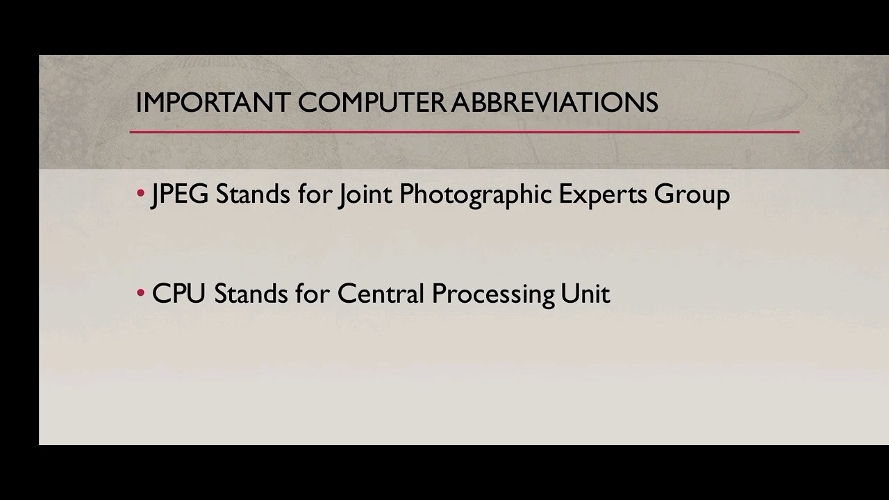#jpeg #CPU computer Abbreviations #imnotebook - YouTube