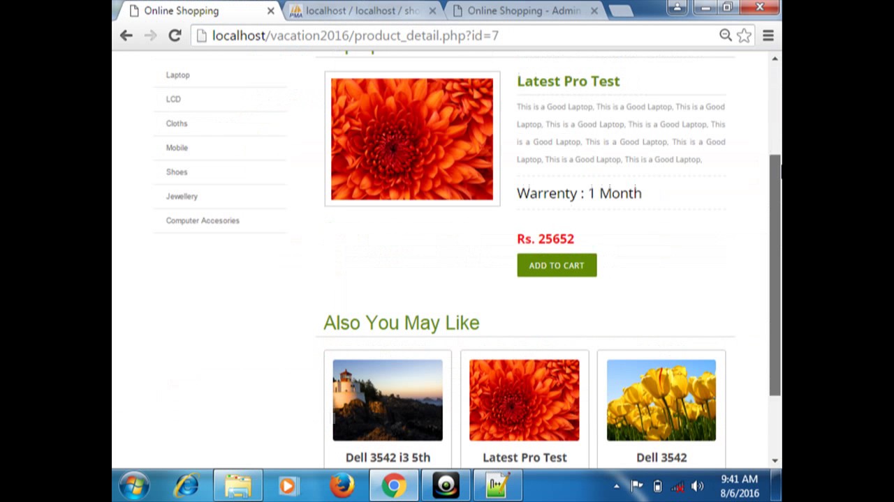 PHP TUTORIAL - WEB SITE FROM START TO FINISH-Related Product Display ...