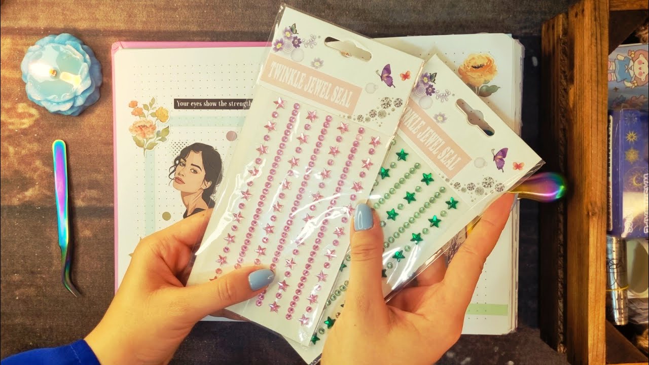 ASMR Decorating Mini journal | journaling relaxing sound No talking ...