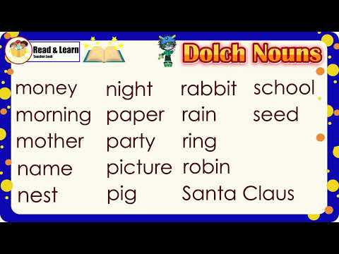 Dolch Common Nouns List4 - YouTube