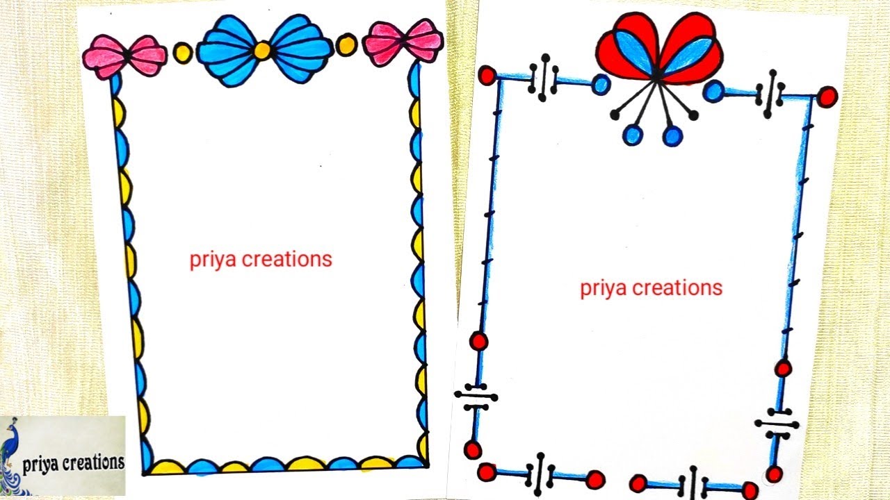 2 border design for project | project file decoration | assignment ...