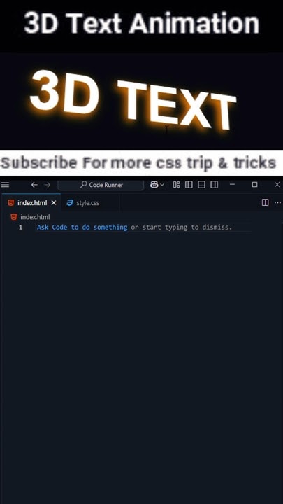 3D Text Animation Using CSS Keyframes Transform - YouTube