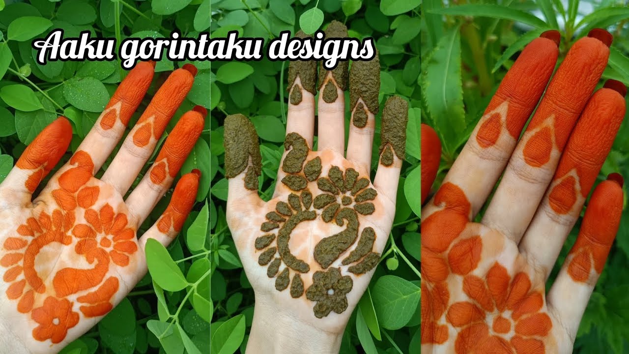 Aaku gorintaku designs / Gorintaku designs #henna #mehandi # ...