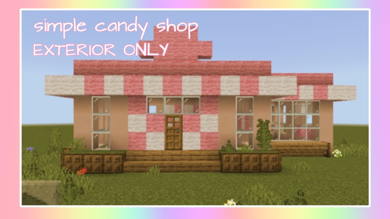 How to make a Simple candy shop in Minecraft! - YouTube