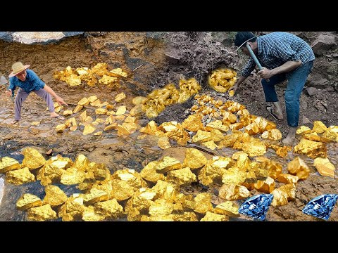 how to finding gold! a gold miner found a lot of gold ,nugget & gold ...