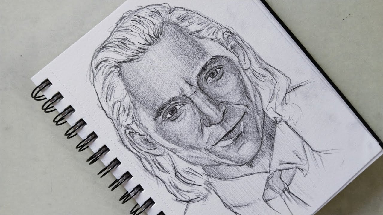 loki drawing with pencil | timelap vdo , how to draw loki freehand ...