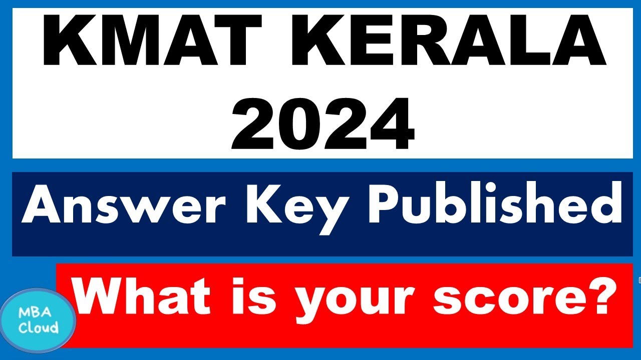 KMAT Kerala 2024| Provisional Answer Key Published - YouTube
