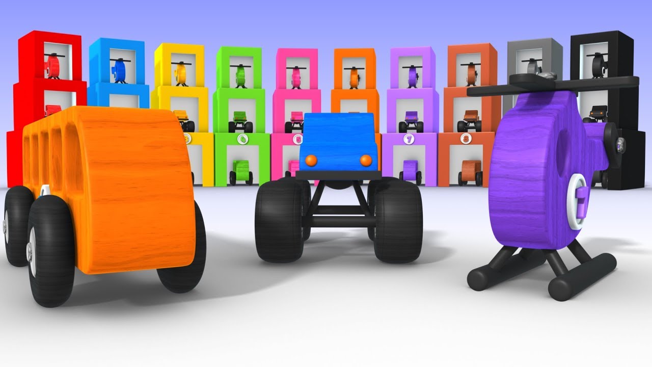 Learn Numbers with Color Trucks and Buses - Numbers Collection for ...