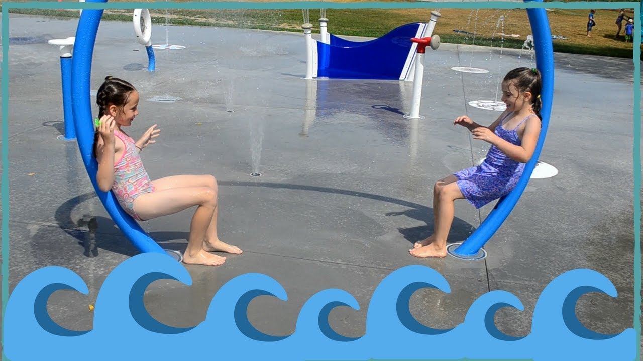 Water Day Splash Pad Beach and Rain Play - YouTube