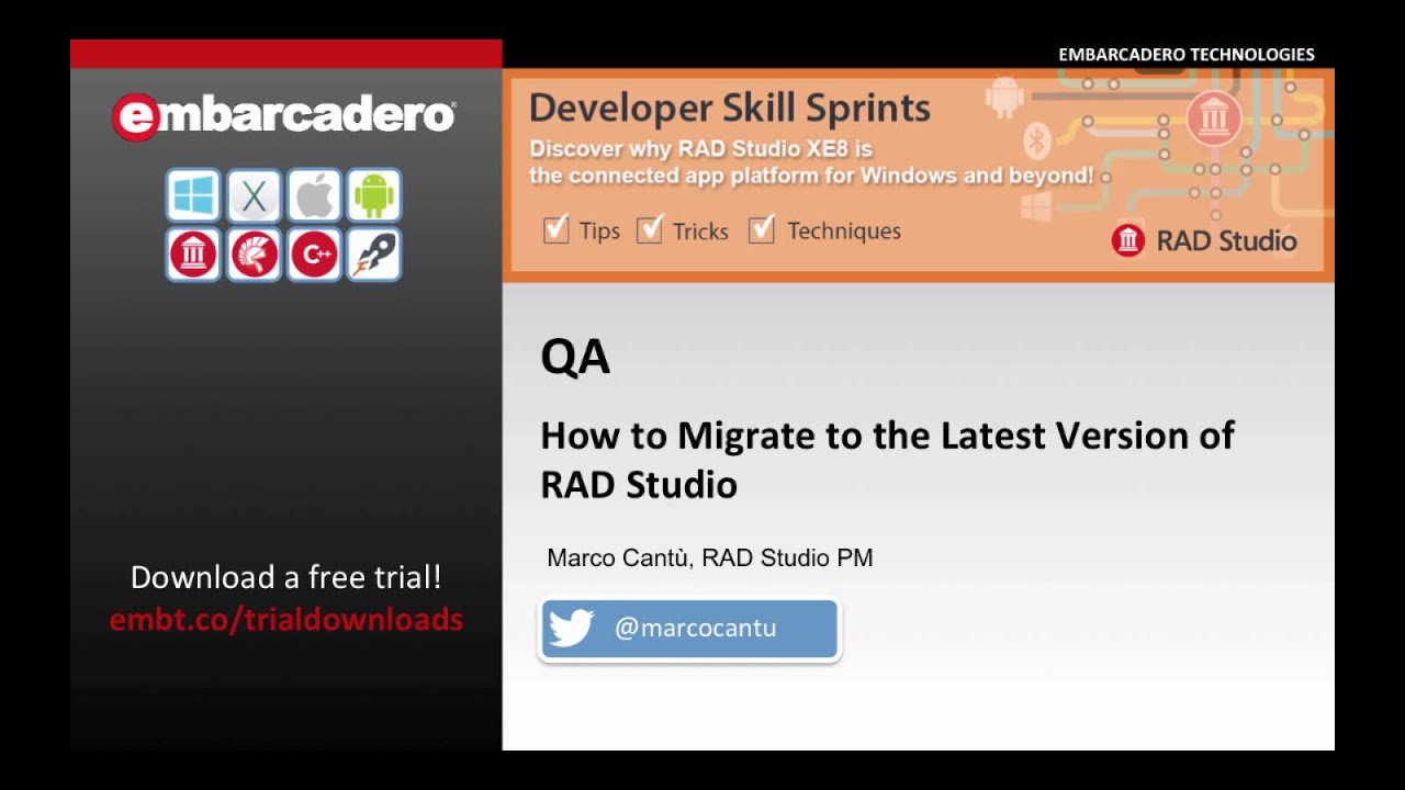 How to Migrate to the latest version of RAD Studio XE8 - Marco Cantu ...