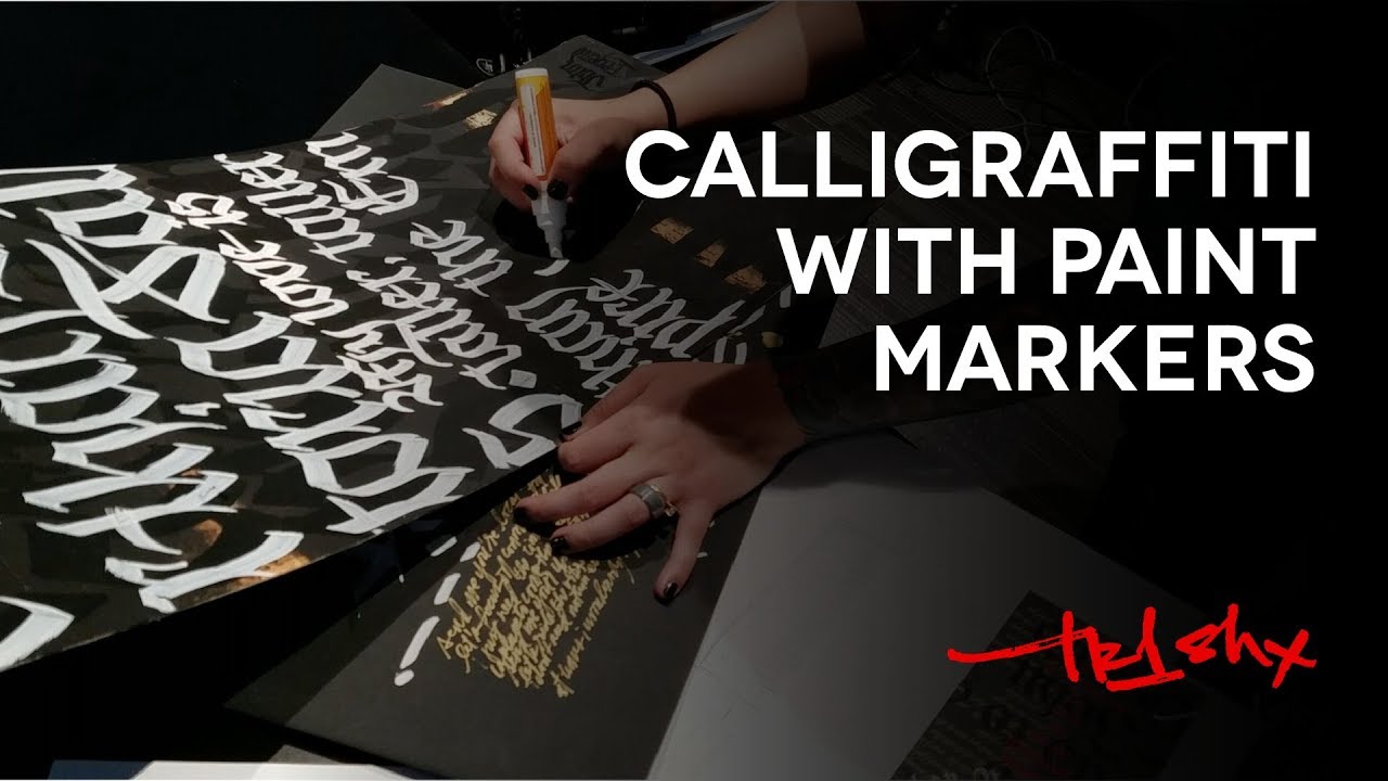Calligraffiti with Paint Markers - YouTube