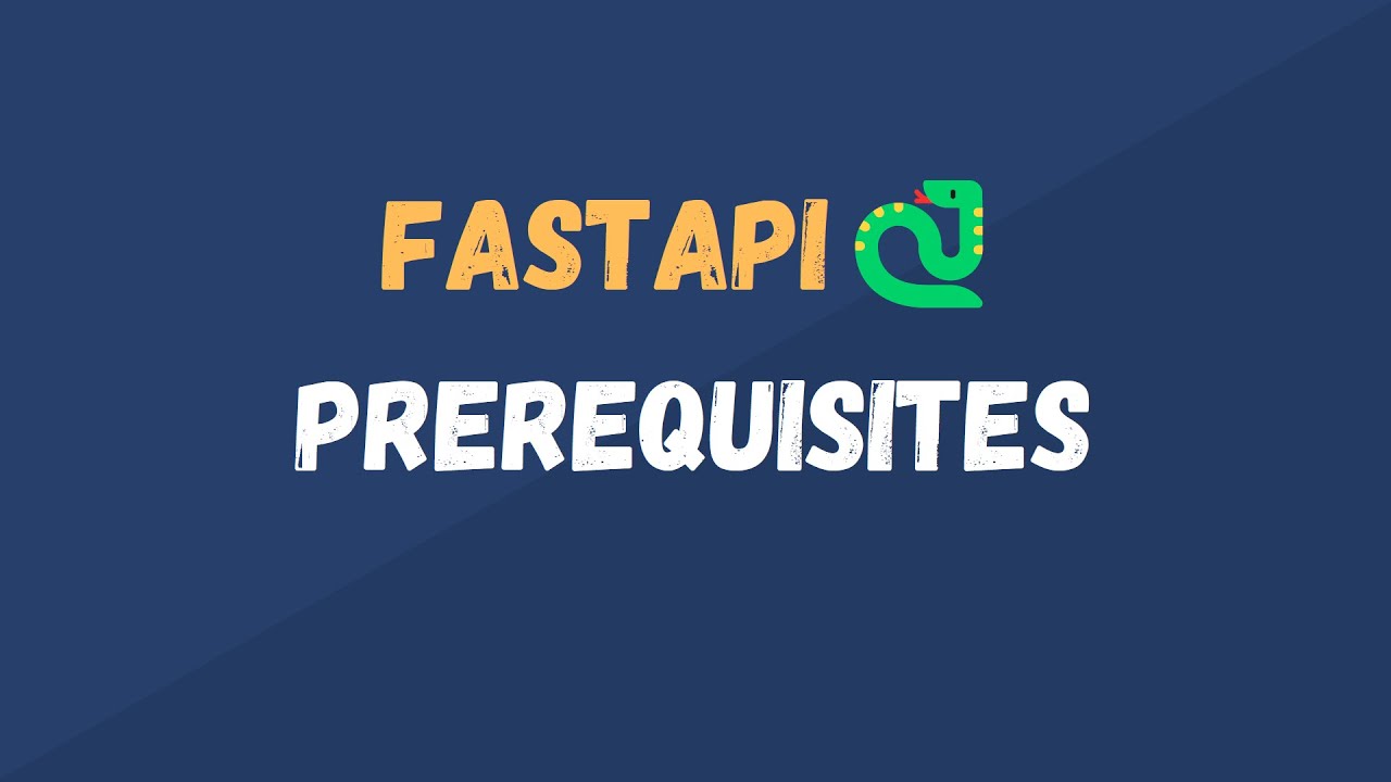 FastAPI Prerequisites Course | FastAPI Basics Course - YouTube