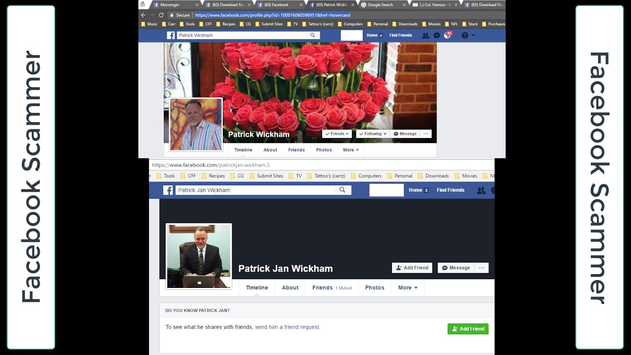 This Facebook Scammer, gets reported in and page shutdown #2. - YouTube