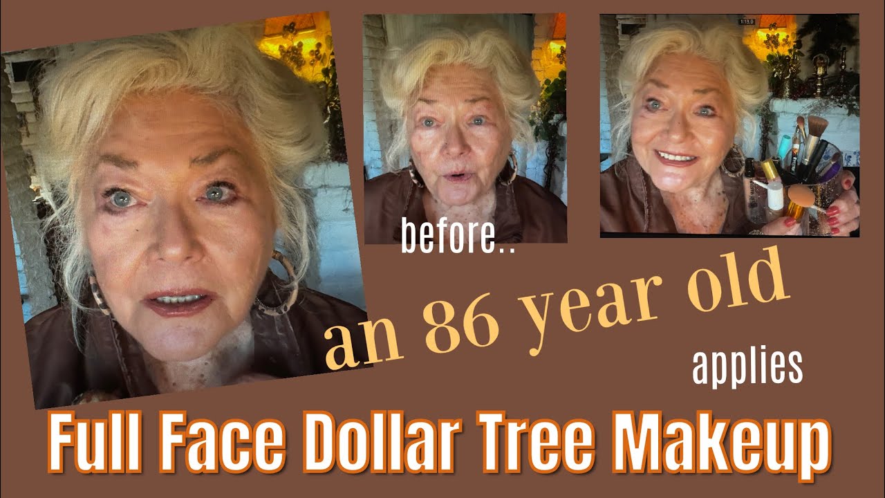 How An 86 Year Old Applies Full Face Dollar Tree Makeup / Over 60 - YouTube