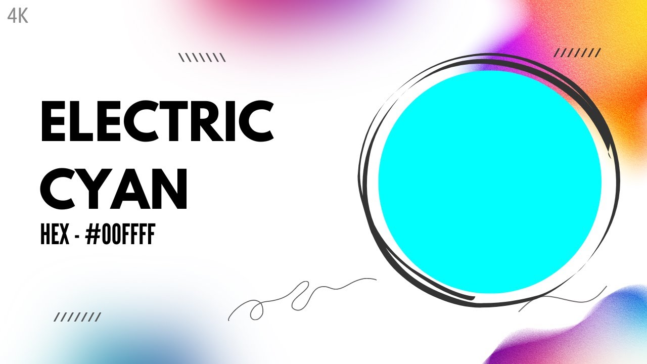 1 Hour of 4K Relaxing Electric cyan color - Color for Meditation ...